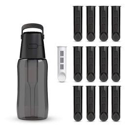 Dafi | butelka filtrująca Solid czarna barwiona 500 ml + 13 filtrów