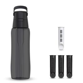 Dafi | butelka filtrująca Solid czarna barwiona 700 ml + 4 filtry