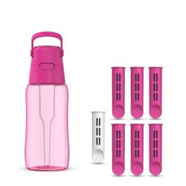 Dafi | butelka filtrująca Solid różowa 500 ml + 7 filtrów