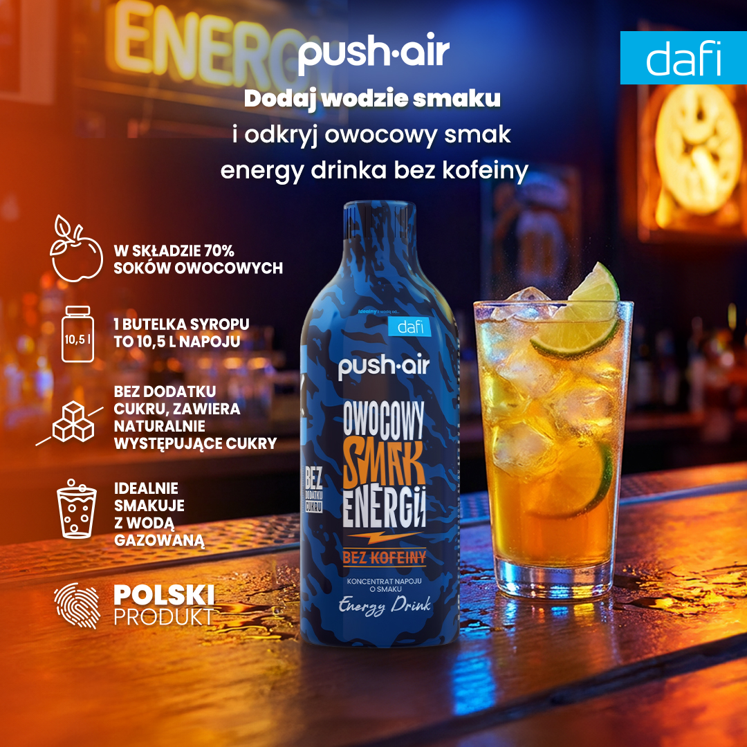 Dafi | syrop ENERGY do saturatora PushAir koncentrat do wody