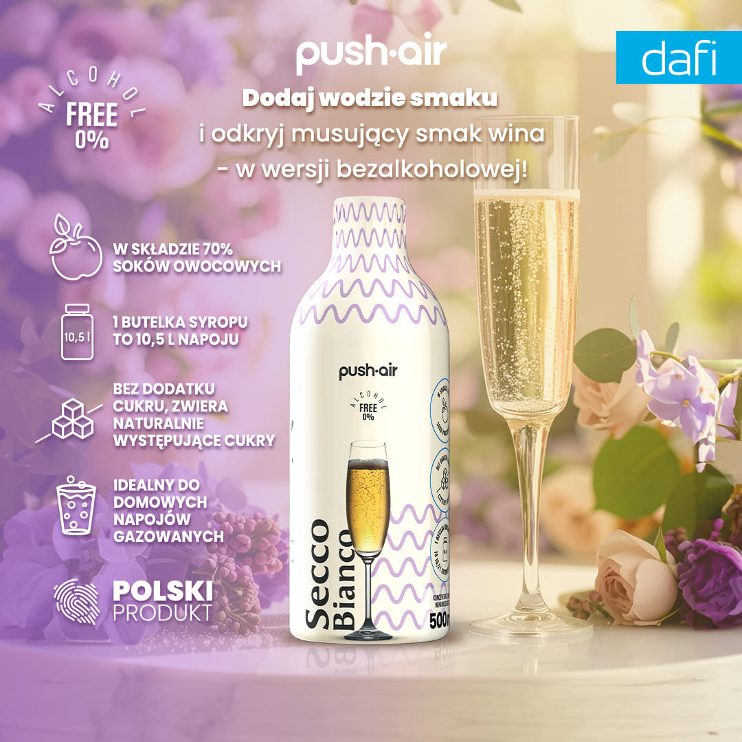 Dafi | syrop do saturatora PushAir Secco Bianco koncentrat do wody